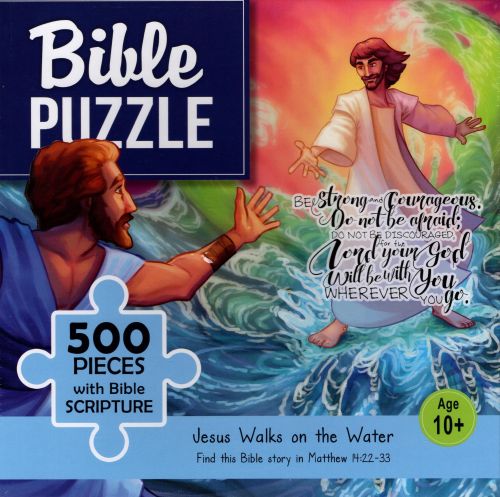 Bible puzzle - 500 pieces with Bible Scripture - Jesus Walks on the ...